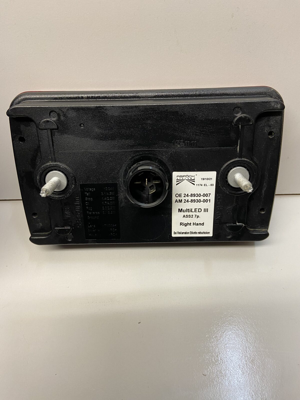 Aspock MultiLED 3 III Right Hand Rear Combination Light | LED